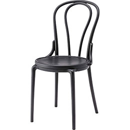 チェアサイズ : W43.5×D53×H87×SH45cm カラー : ブラック 素材 : ポリプロピレン 原産国 : 中国組立 : 組立式 付属工具 : 六角レンチ 組立人数 : 1人 組立時間 : 10分 静的耐荷重 : 80kg