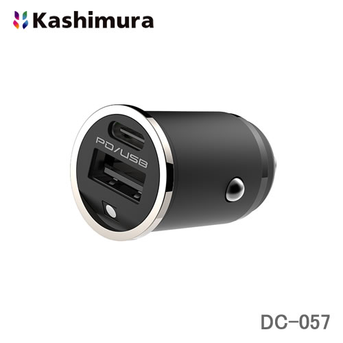 Kashimura カシムラ DC-057 DC-PD20W USB 2ポート 自動判定 アンビエントライト付コンパクトUSB PD(Power Delivery)規格対応/QuickCharge3.0規格対応【主な特長】●車のDCソケット...