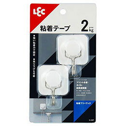 粘着フリーフック粘着フリーフック本体サイズ(約) : W45xD25xH60mm 取り付け方法 : 粘着粘着テープ 荷重(約) : 2kg 包装形態 : ブリスター台紙(1台紙2個付) 支持部 : スチロール樹脂 キャップ : ポリプロピレ...