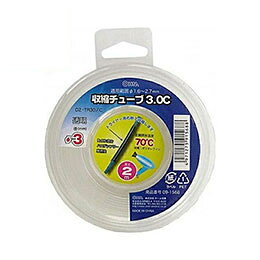 収縮チューブ φ3mm クリア 2m 09-1568・ケーブルやコネクタの接合部を絶縁、保護します。 ・ドライヤーなどの熱簡単に収縮できます。・直径 : φ3.0mm※適用範囲φ1.6〜2.7mm ・長さ : 2m ・収縮開始温度 : 70...