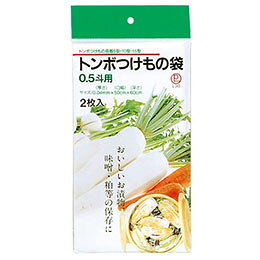 トンボ 漬物袋 0.5斗用 2枚入5・10・15型用商品サイズ(約) : 幅50×深さ60cm(厚さ : 0.04mm) 素材 : ポリエチレン 生産国 : 日本