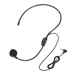 MM-SPAMP19(ハンズフリー拡声器スピーカー)対応のヘッドマイク。交換用。●弊社製ハンズフリー拡声器スピーカー(品番 : MM-SPAMP19)で使用できるヘッドマイクです。 ●マイク部はフレキシブルアームとなっており自由に動かすこと...