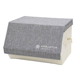 スタッキングボックス グレー○スタッキングは3段まで ○使用しない時はたたんで収納 ○前扉を固定できるマグネット付き商品サイズ(約) : 幅38×奥35×高さ25cm 耐荷重 : 12kg 生地 : ポリエステル 構造部材 : 紙・スチール...