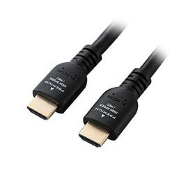 HDMIケーブル Premium スタンダード 5.0m ブラック■最大4K/60Hzの解像度に対応した、イーサネット対応プレミアムハイスピードHDMI(R)ケーブルです。 ■1本のケーブルで、映像信号と音声信号をデジタルのままで高速伝送す...
