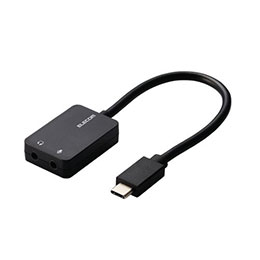 オーディオ変換アダプター(USB Type-C(TM)) ケーブルタイプ■ステレオミニプラグ搭載のオーディオデバイスをUSB Type-C(TM)ポートに接続できる変換アダプターです。 ■イヤホンジャックのないノートパソコンやタブレット、ゲ...