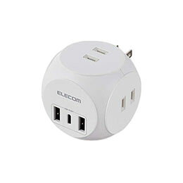 USBタップ 球体型 USB-C×1+USB-A×2 20W AC×3 スイングプラグ ホワイト■手のひらサイズで持ち運びに便利な、AC3個口のUSB電源タップです。 ■ガジェットポーチなどへ収まりやすい、コロンとした丸い形状。外出先などで...