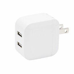 2台同時にスマート充電!合計12W出力・USB-A×2ポート搭載コンパクト充電器USB-A(5V)×2ポート搭載で、スマホやタブレットを充電。 2台同時充電で効率アップ!合計出力12Wまで対応。 2ポート同時充電で、時間を有効活用。 USB...