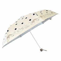 雨の日でも晴れの日でも!全天候対応シリーズ/雨晴兼用　軽量耐風ミニ傘紫外線遮蔽率/遮光率に優れる(※)裏シルバーコーティング生地を使用した、全天候対応の折りたたみ傘。 定番水玉プリント×ごろんといろんな格好で寝ている猫ちゃん達が裾にプリント...