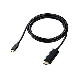 USB Type-C(TM) - HDMI(R)変換ケーブル 2m■HDMI(R)ポート搭載のディスプレイなどに映像を出力できる変換ケーブルです。USB Type-C(TM)ポート搭載スマートフォンなどの映像信号を、HDMIポート搭載ディス...