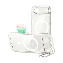Classic スタンド付きハイブリッドケース for iPhone 17 Air クリア・角度調節可能な隠しスタンド付き ・MagSafe対応 ・米軍MIL規格の耐衝撃性能 ・着脱簡単なハイブリッド素材 ・カメラコントロールカバー付き製品...
