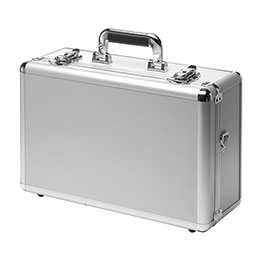 ワイヤレスガイドシステム(MM-WGS6)本体や充電器を収納できるアルミケース。●MM-WGS6本体や充電器を収納できるアルミケースです。 ●ショルダーベルト、カギ付きです。■セット内容 : ケース本体、ショルダーベルト、鍵×2、仕切り×2...