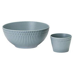 爽麺セット ブルーグレー麺鉢(約φ19.3×8.7cm)・カップ(約φ8.5×6.5cm)×各1メーカー品番 : ODA05-3053A/B セット内容 : 麺鉢(約φ19.3×8.7cm)・カップ(約φ8.5×6.5cm)×各1 材質 :...
