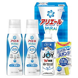 アリエールミライセット日本初! 洗濯後も菌を減らしていく制菌テクノロジー搭載のアリエールミライとダブル除菌のジョイのセットで菌対策を。メーカー品番 : AM-20N セット内容 : P&Gアリエールミライ(330g)×2、P&G除菌ジョイ(...