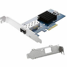 光ファイバーモジュール対応10G LANカードIntel 82599EN搭載 PCI Express x4接続 10ギガビットSFP+対応イーサネットカード 10G SFP+モジュール、DACケーブルを接続して最大10ギガビットの高速通信を...