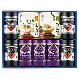味付海苔・お茶漬け・ふりかけ詰合せ有機丸大豆しょうゆを使用した味付海苔をはじめ、ご飯のお供を詰合せました。メーカー品番 : 味ぐるめ-9A 内容物 : 味付のり(8切26枚)×4、しそ風味のり(8切26枚)×3、のり茶漬け(5.5g×4袋)...