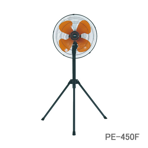 eco工場扇 三脚型(折りたたみ式) PE-450F 【特長】 ●消費電力を約51パーセント低減（当社45cm工業扇との比較） 【用途】 ●工場や室内スポーツなどの空気循環に 【仕様】 ●本体サイズ：約W80×D70×H112-137cm ...