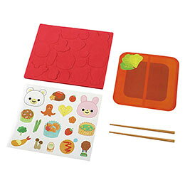 人気のお弁当づくりがボリュームアップ!おはしを使っておかずをつめてお弁当作り!セット内容 : お弁当シート、箸 商品サイズ : お弁当シート…180×180mm、箸…長さ180mm 材質 : EVA、紙 梱包形態 : 袋入り 生産国 : 中...