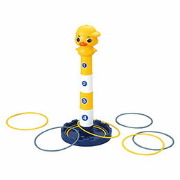 ブロックをつみたててアヒルの高さを調節できる!ブロック式で高さを変更できるあひる型のわなげ。セット内容 : 本体 商品サイズ : 組立時…φ140×300mm、輪…φ140mm 材質 : PP、PS 梱包形態 : ネット入り 生産国 : 中...