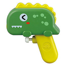 ピストル型で持ちやすい かわいい恐竜の水鉄砲小さなお子さまの手でも持ちやすい、ピストルタイプの恐竜みずてっぽうです。 引き金を引くだけの簡単操作で、小さなお子様でも楽しく遊べます。 夏のプールや水遊び、アウトドアイベントに大活躍するアイテム...