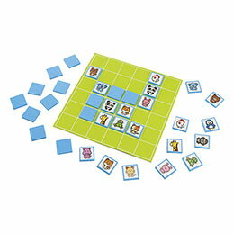 問題カードで指定された数のコマを使い 描かれている図形とは違う形をつくろう1人でも遊べる! 1〜2人用 リバーシ・絵あわせ・ごっこあそびでも遊べる!セット内容 : 本体×1 商品サイズ : EVAシート…230×230mm、台紙…250×2...