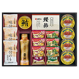 アマノフーズ&大森屋味付のりギフト食べきりタイプの個包装が便利な大森屋の味付のり、お湯を注ぐだけで簡単に作り立てのおいしさが味わえるアマノフーズのフリーズドライおみそ汁など食卓にあると嬉しいギフトセットです。メーカー品番 : NYO-JOR...