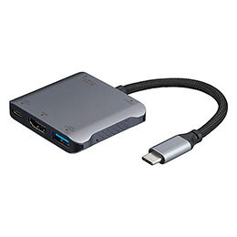 5つの機能が1つにまとまる パワーデリバリー・USB PD 140W対応で、超急速充電可能 ・USB3.2Gen2対応で10Gbps 超高速データ転送●本体寸法/重量 : W58×D52×H10.6mm/約39g ●ケーブル長 : 約12c...
