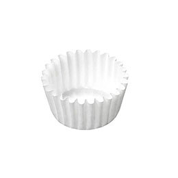 純白PET紙ケース 6F (底約φ4×H2.5cm) 300枚入厚手の紙+内側PET加工により食材の浸込みがしにくいカップです。 グラタン、キッシュ、カップケーキなど焼成用に。 冷凍食材、電子レンジ、オーブンレンジ対応。(耐熱温度180°〜...