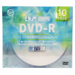 DVD-R　CPRM 録画用 10P インクジェットプリンタ対応(ホワイト)