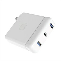 Apple純正61W USB-C電源アダプタ用充電、データ通信のUSBポート搭載ハブ