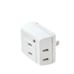 雷サージから電子機器を守る、雷ガード機能を搭載。1つのコンセントから3口に電源を分配することができる雷ガード付きトリプルタップ。