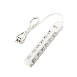 接続機器ごとにON/OFFでき、待機電力を個別に節約できる個別スイッチが付いた省エネタップです