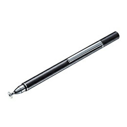 円盤状のディスクを使用して操作するタッチペン。ブラック。