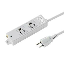 雷ガード内蔵　3P抜け止めマグネット・2個口　3m。