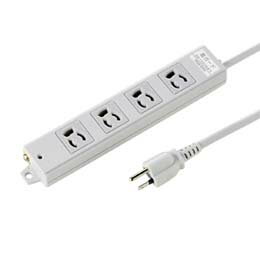 雷ガード内蔵　3P抜け止めマグネット・4個口　3m。