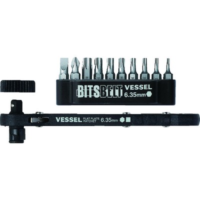 VESSEL トルクス板ラチェッドライバー No.TX-11(ビット10本組) TX-11メーカー：(株)ベッセル【特長】●いじり止め付トルクス[[R下]]ねじに対応します。●狭い所で便利な薄型ラチェットハンドルです。●ボールロック式です。...