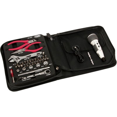 TONE 整備用工具セット ツールセット ブラック 間口250×奥行200×高さ70mm 40点セット TSX2170メーカー：TONE(株)【特長】●軽量・コンパクトで持ち運びに便利なツールバッグです。●プロユースからホビーユースまで幅広...