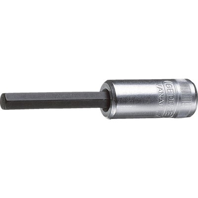 GEDORE ロングヘキサゴンビットソケット 3/8 5mm IN30L 1394347メーカー：GEDORE社【特長】●ローレット加工を施すことで、手回しでも手から滑り落ちにくいです。●ラチェットハンドルに差し込んで、六角穴付ボルトの締め...