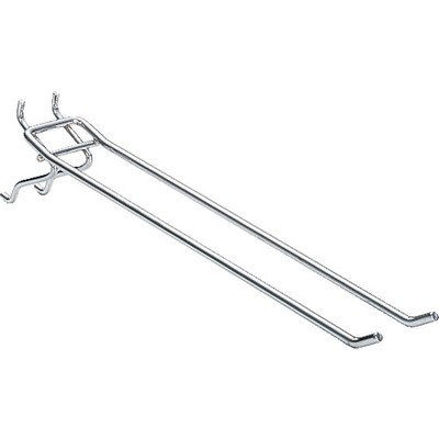 TRUSCO NFパネル式スーパーラック用フック 2本爪 250L F-2-250メーカー：トラスコ中山(株)【仕様】●フック寸法 径×長さ(mm):5×250●最大積載量(kg/個):2●形状:2本爪【材質／仕上】●スチール(クロムメッキ...