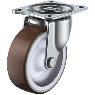 ユーエイ プレート式 自在 キャスター ウレタン 車輪径75mm Gタイプ G型 取付寸法55×42 G-75URメーカー：(株)ユーエイ キャスター事業部【特長】●標準的な小型キャスターです。最小サイズから取りそろえています。●ウレタン車...