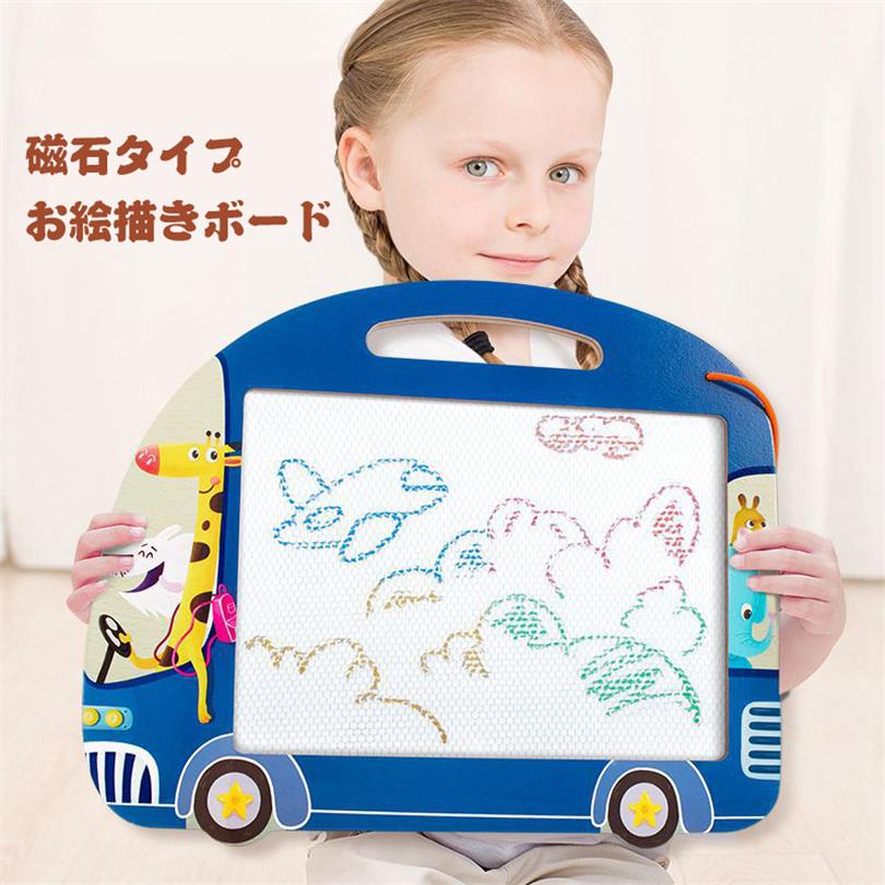 商品特徴 ・マグネッ式お絵描きボード 従来のチョークやクヨは、服や環境を汚れやすく、特にチョークダスが子供の目や口に入ってしまうと、子供の健康に非常に有害です。本商品はバーを左右に移動するだけで描いた絵を消せます、繰返し利用でき、長くご愛用...