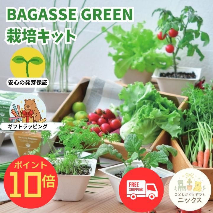↑このバナーから必ずエントリーをしてポイント10倍を獲得してください↑ サトウキビの絞りカス「バガス」から生まれたエコ容器で野菜を育てる栽培セット。 100％天然素材で作られており、使用後はそのまま土に還る地球に優しいアイテムです。 インナ...