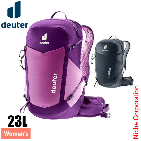 ドイター スピードライトプロ 23 SL[D3412225]▼背負ったときの荷重がバランスよくしっかりと腰へ伝わり、背面の通気性を保ちながらも高いフィット感を得られる新たな背面パネルを用いた軽量パックです。ファスナーポケットを設けたショルダ...