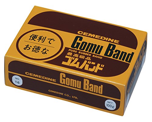 ・一般結束用のゴムバンドです。 ・切巾0.9?1.1mm、折径（直径）60（38）mmのサイズ。 ・容量は100gで箱入り。 ・結束や包装、縫製など幅広く利用可能。 ・素材は天然ゴム。 ・製造元はセメダイン株式会社。 【ご注意】原材料名およ...