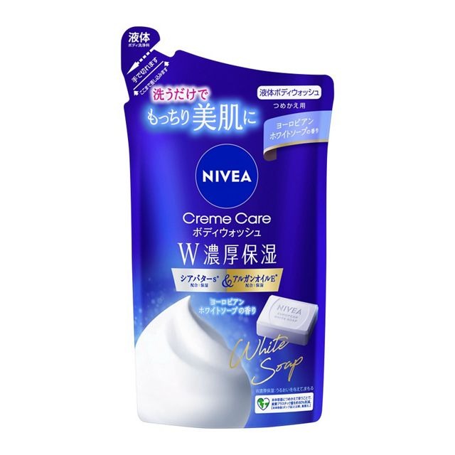 クリームのような濃厚泡でやさしく洗いリッチに保湿。 上質なせっけんの香りで気分やすらぐヨーロピアンホワイトソープの香り。 W濃厚保湿処方でうるおいを与え守る。 シアバターとアルガンオイル配合。 液体で出るタイプのボディウォッシュ。 【ご注意...