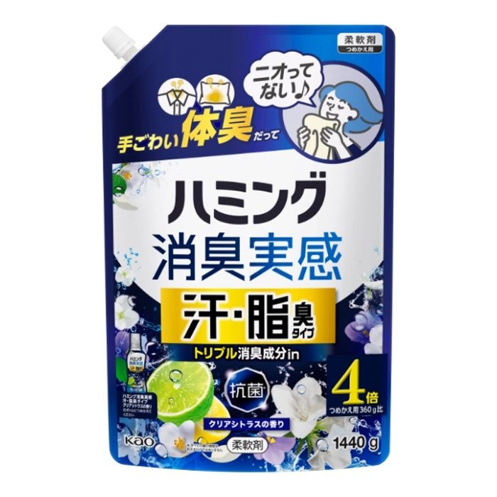 トリプル消臭成分配合で汗・脂臭をしっかり消臭 生乾き臭や部屋干し臭、加齢臭、皮脂臭もブロック 花粉ブロック効果あり（静電気防止） 洗濯ジワを防ぎ抗菌効果も搭載 つめかえ用で経済的かつ環境に配慮 原産国：日本発売元/製造元等：花王カスタマ−マ...