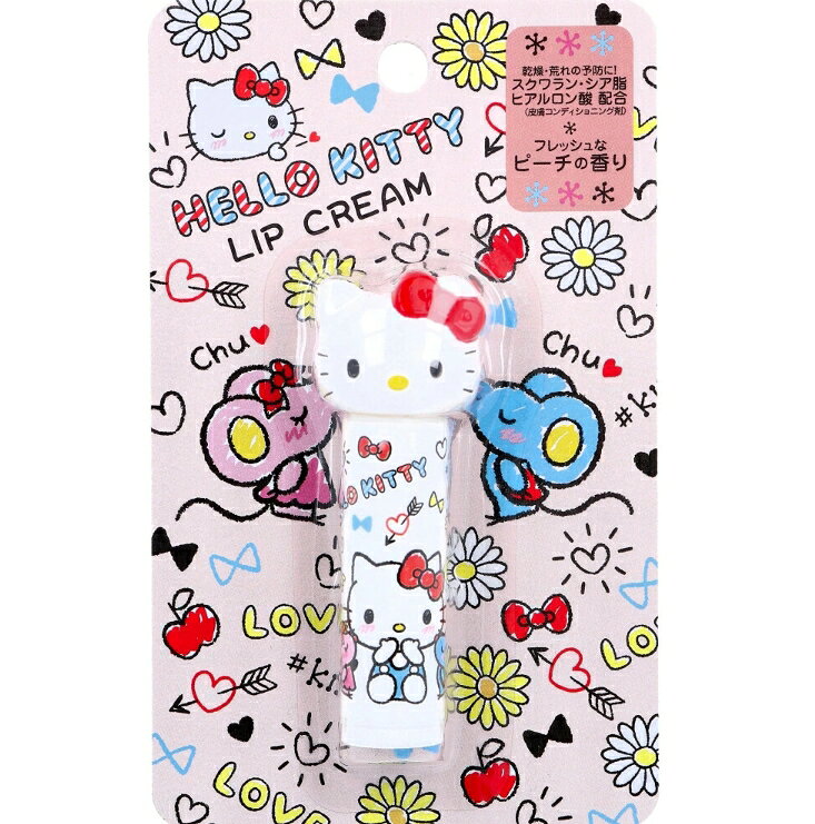 ・サンリオの人気キャラクター「ハローキティ」とのコラボレーションリップクリーム。・フレッシュなピーチの香り付きのかわいいデザイン。・保湿成分としてシア脂、スクワラン、ヒアルロン酸を配合し、唇にうるおいを与える。・天然原料を使用し、肌にやさし...