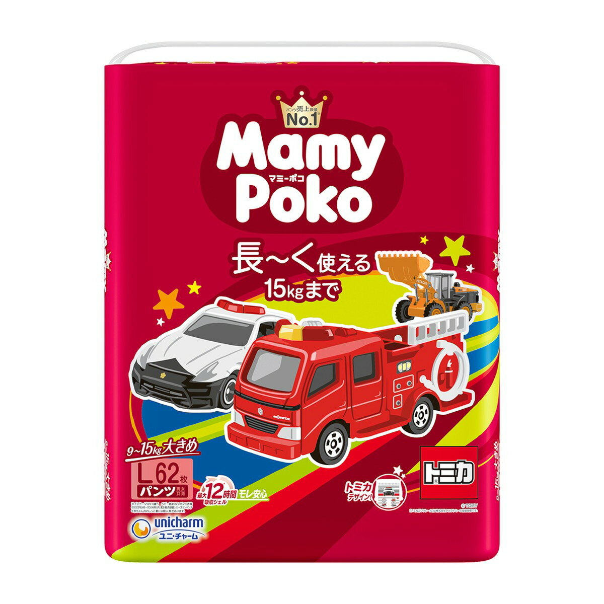 ・最大12時間吸収ジェル採用で繰り返しのおしっこをたっぷり引き込む。 ・ウエストは超ふわふわ、足回りは超なめらかでのびのびフィット。 ・リニューアルしたトミカデザインでうしろもまえもカラフル柄。 ・赤ちゃんのおしっこ量には個人差があります。...
