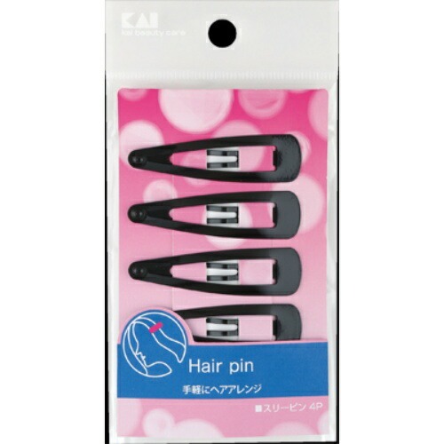 髪のおしゃれに欠かせないヘアピン 色々組み合わせてたくさんつけてもおしゃれです。 「パッチン」と手軽にご使用になれます。 原産国：中国発売元/製造元等：貝印 【原材料】 鉄(焼付塗装) 広告文責：有限会社MAY 電話番号：079-569-1286