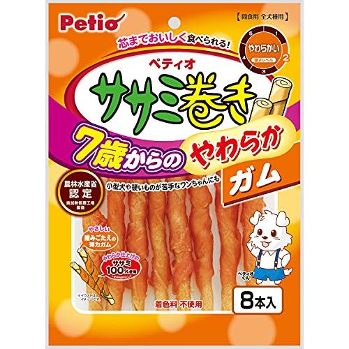 ・低脂肪・良質たん白質豊富な鶏ササミをやわらかく仕上げた ・芯までおいしく食べられるやわらか弾力ガムに巻かれている ・シニア犬や小型犬、硬いものが苦手な犬におすすめ ・着色料不使用 ・間食用、主食として与えないこと 【ご注意】原材料名および...