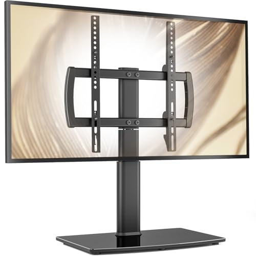 マウント付き小型テレビスタンド/27-55 TV/-・Size:27-55 TV・この卓上スイベルテレビスタンドは、堅い鋼の楕円形の管、スチールのブラケットのパネルと厚い強化ガラスベースで構成されています。 スタンドとベースの両方があなたの...